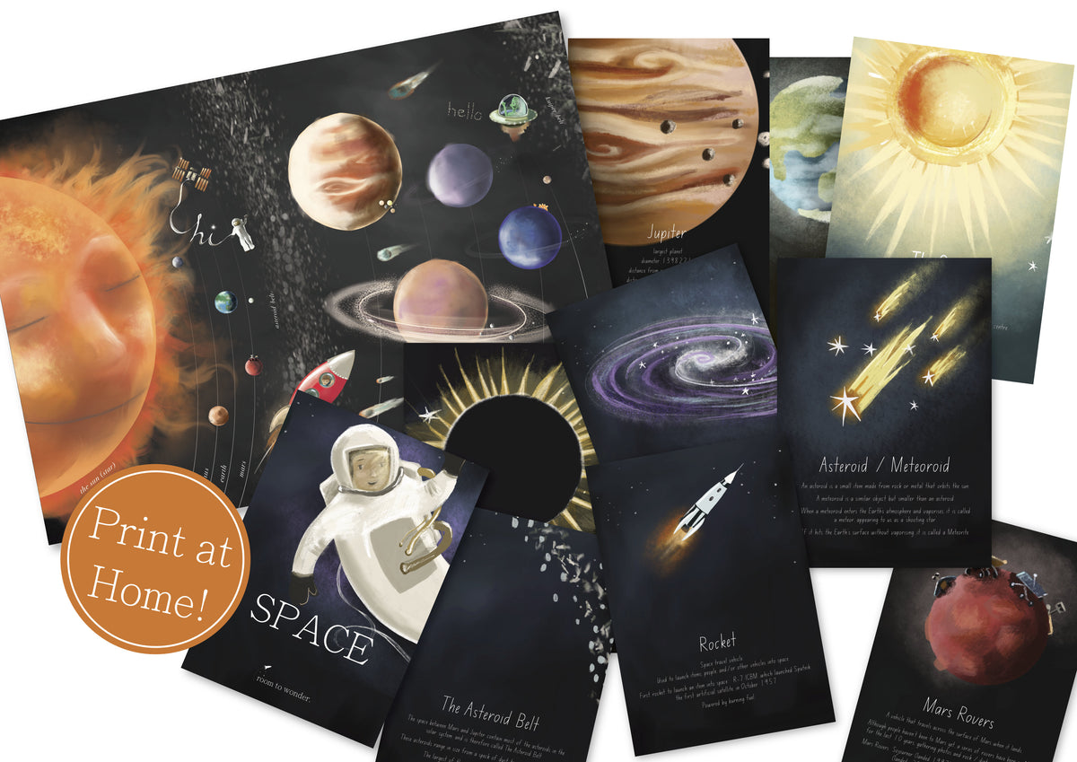 Solar System Printable Flashcards and Learning Pack – Room to Wonder