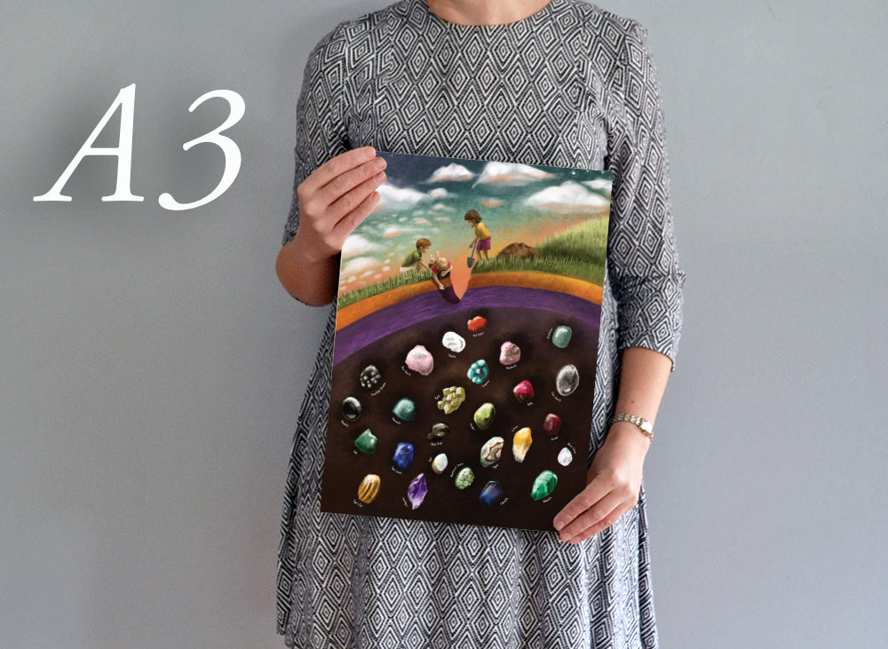 Gems and Crystals poster – Room to Wonder